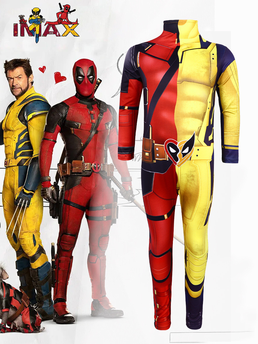 Deadpool Costume Superhero Movie Wolverine Deadpool Cosplay Clothes for ...