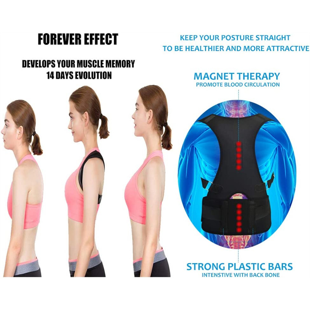 Thoracic Back Brace Posture Corrector, Magnetic Support for Neck ...