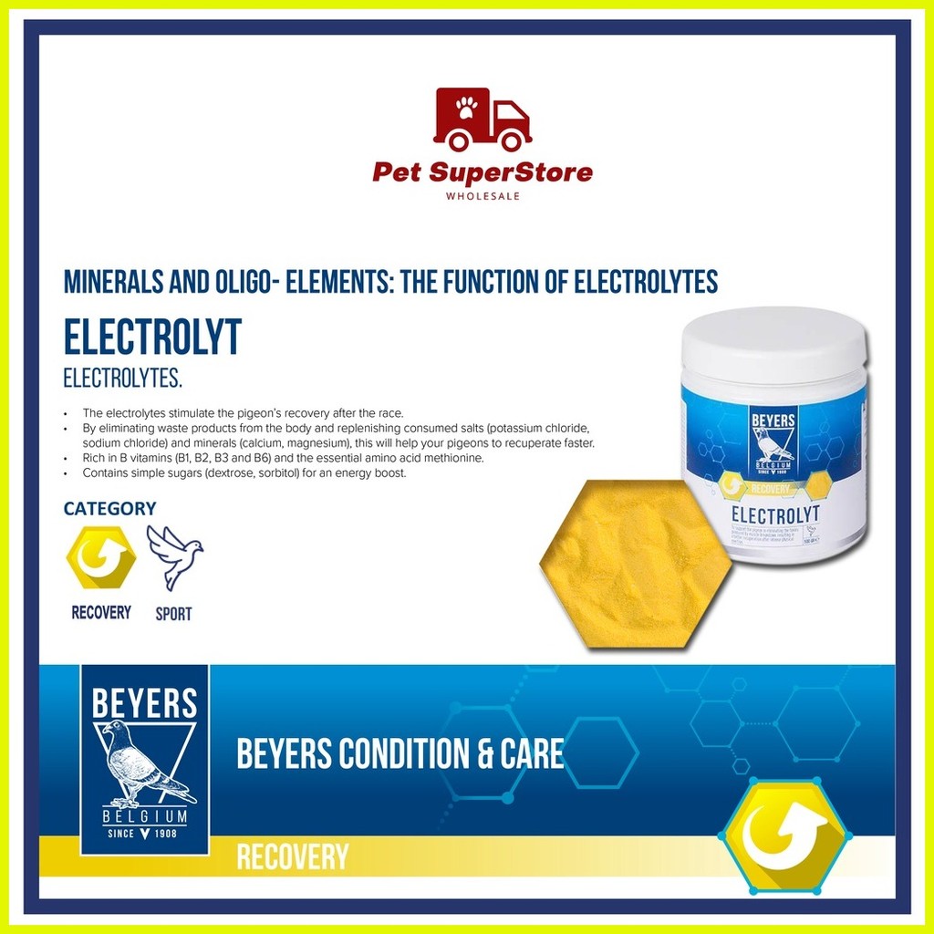 Beyers Plus Belgium - Elektrolyt - Supplement for Racing Pigeons (Sold ...