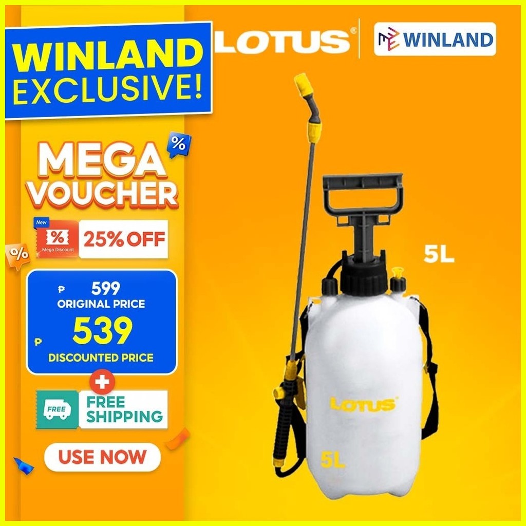 ♀ Lotus by Winland 5 Liters Shoulder Hand-Operated Garden Sprayer ...