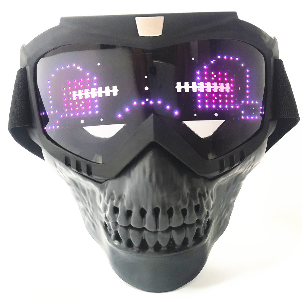 § APP Programmable RGB Led Light Up Halloween Ghost Of Tsushima Skull ...