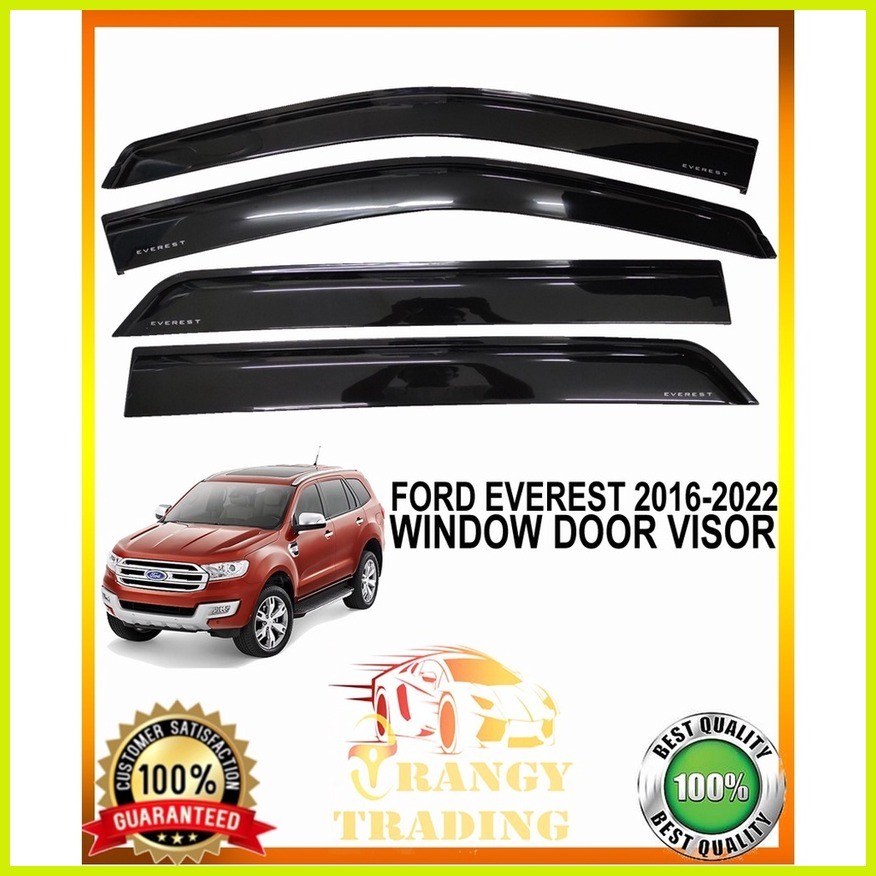 ♟ Ford Everest 2016 to 2024 OEM / INJECTION TYPE Window Door Rain Visor ...