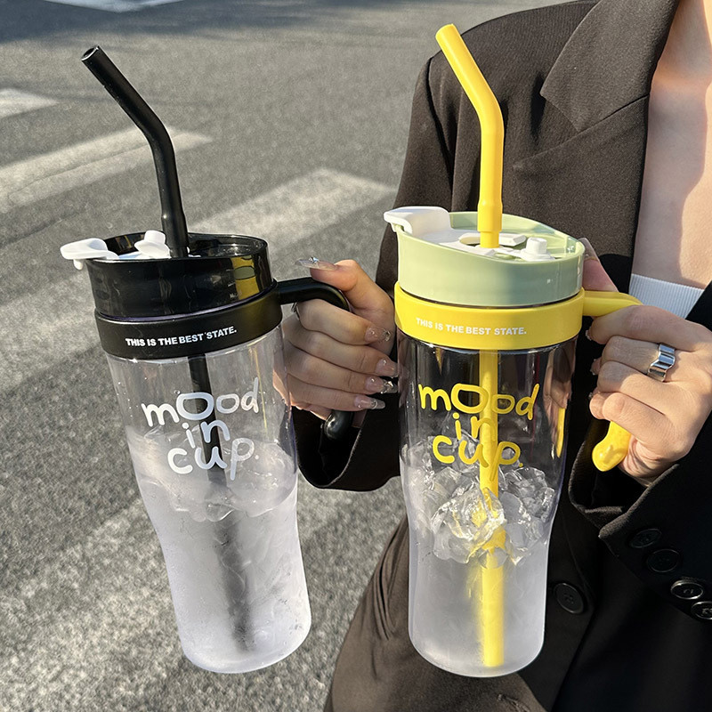 （Free Shipping）1300ML Plastic Water Bottle with Straw Insulated Cooling ...