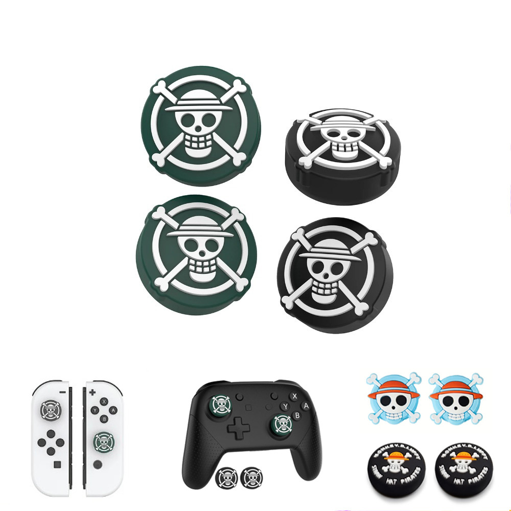 One Piece Silicone Skull Design Thumb Grips Cover Analog Thumb Stick ...