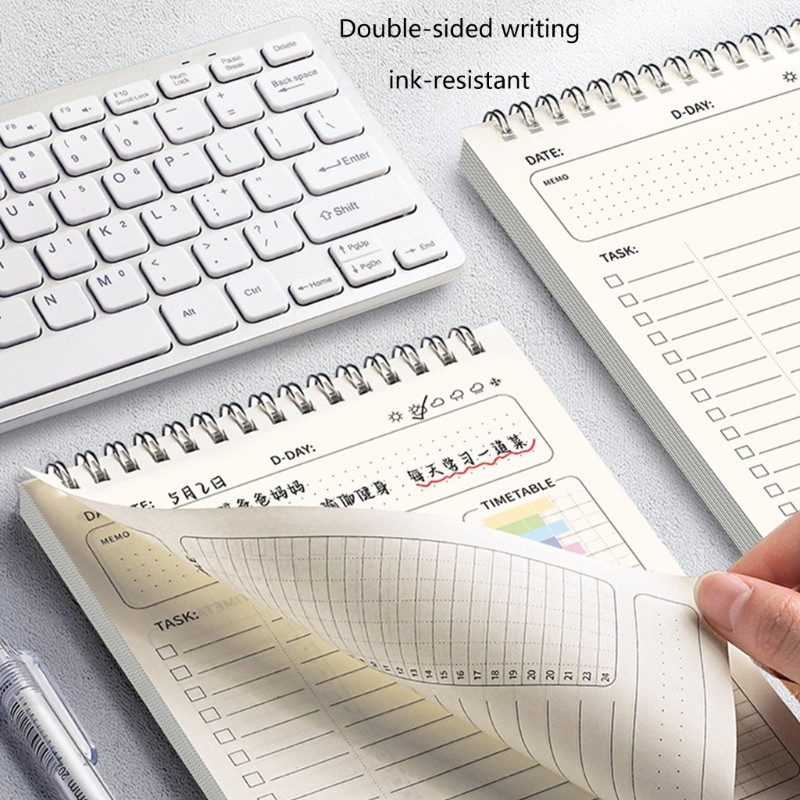 Planner Agenda A5 Notebook Schedules Daily Plan To Do List Notepad 80 ...