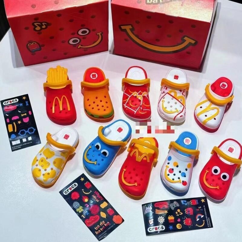 2024 McDonald's Crocs Mini Pendant McDonald's Happy Meal Classic Collectible Crocs Slipper ...