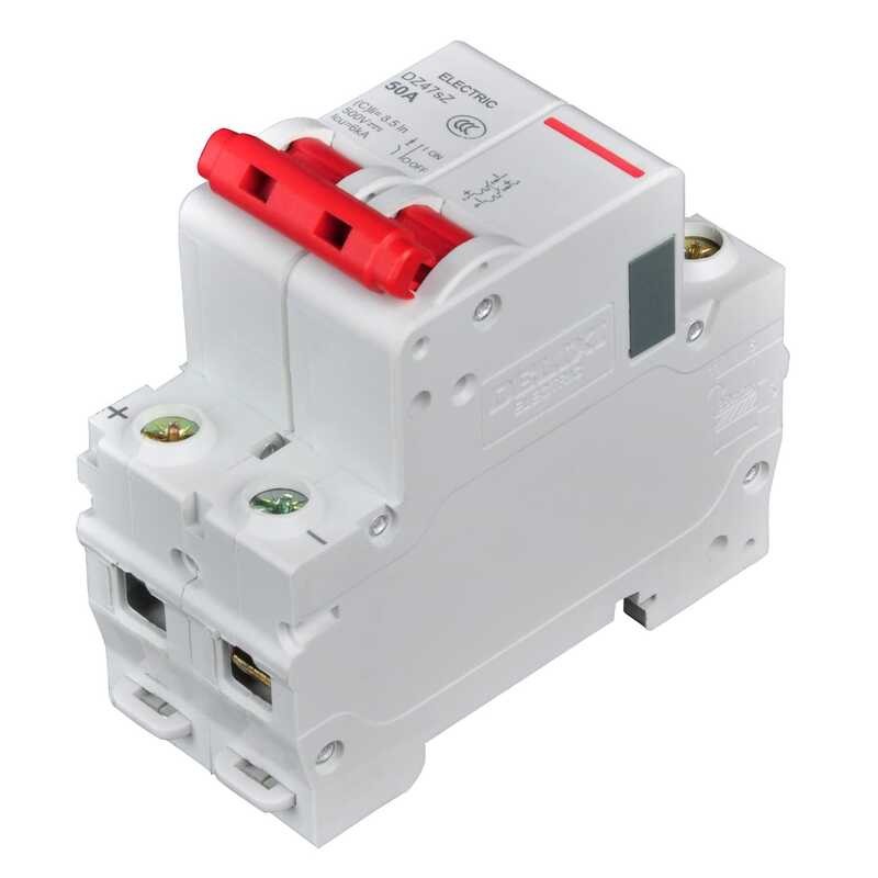 Air PowGrow Miniature Breaker, 50A 2P 500V DIN Rail Mounted Low-Voltage Circuit Breaker | Shopee ...