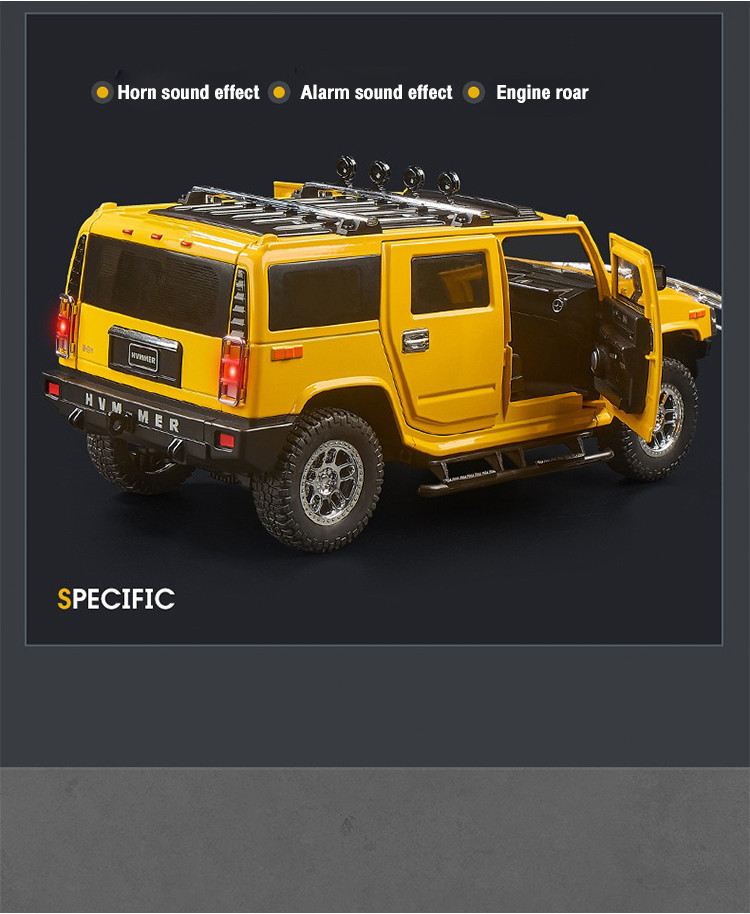 1:18 Scale BIG SIZE HUMMER H2 Diecast Model Car Metal Alloy Toys Car ...