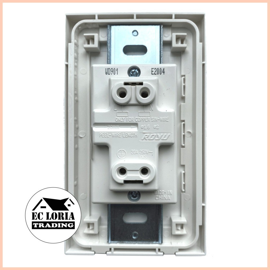 Royu Aircon Outlet 1-Gang (Wide Series) WD901 | Shopee Philippines