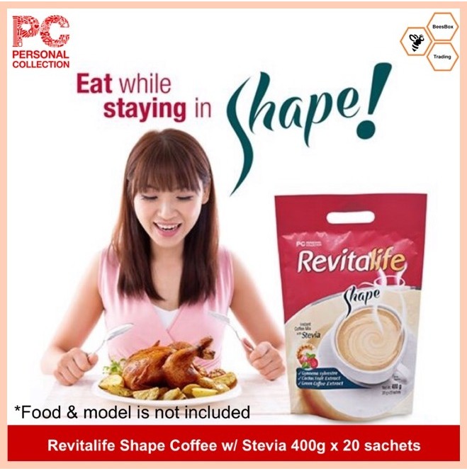 § Revitalife Shape Coffee with Stevia 400g x 20 sachets | Shopee ...