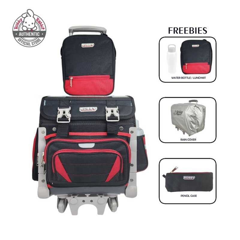 Robby Rabbit Slate Gear Small House-Type Trolley Bag (Red) | Shopee ...