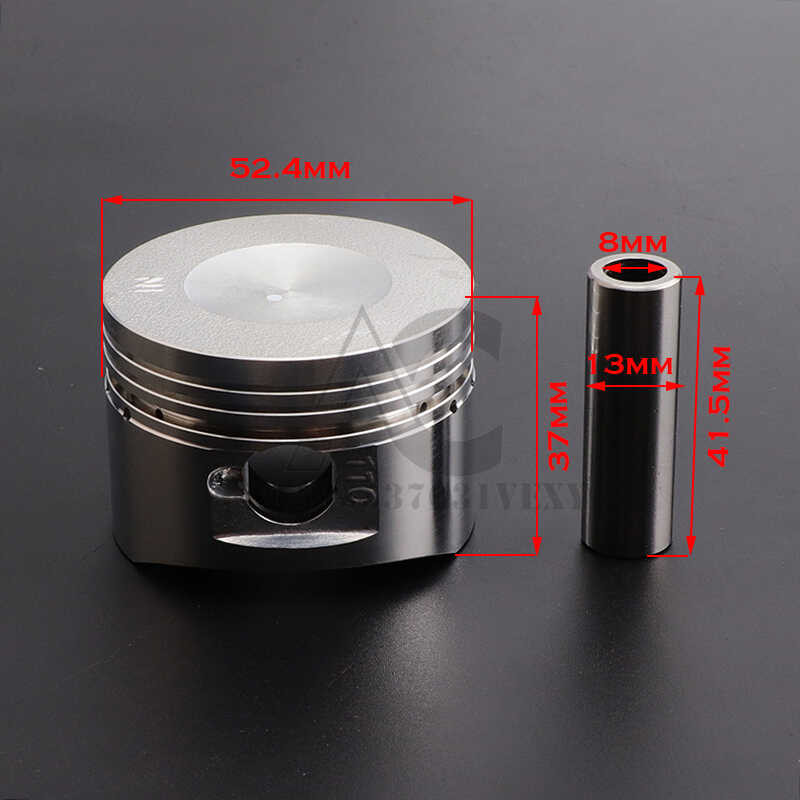 Motorcycle 52.4mm 【Best-Selg】 Piston 13mm Pin Piston Set for Lifan ...