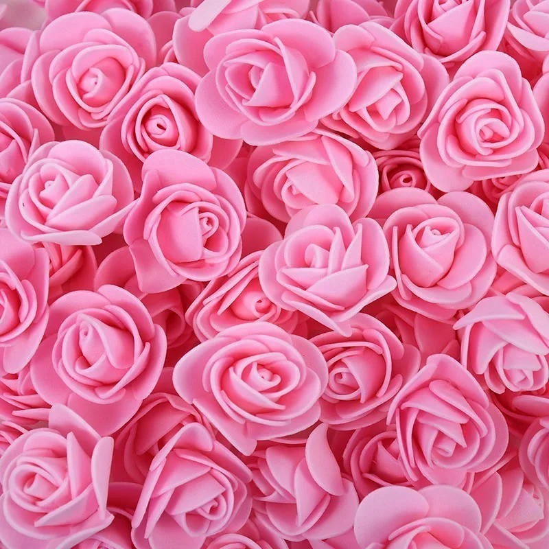 50/100 Pc 3.5cm Foam Rose Heads Artificial Flower Valentine's Day Gifts ...