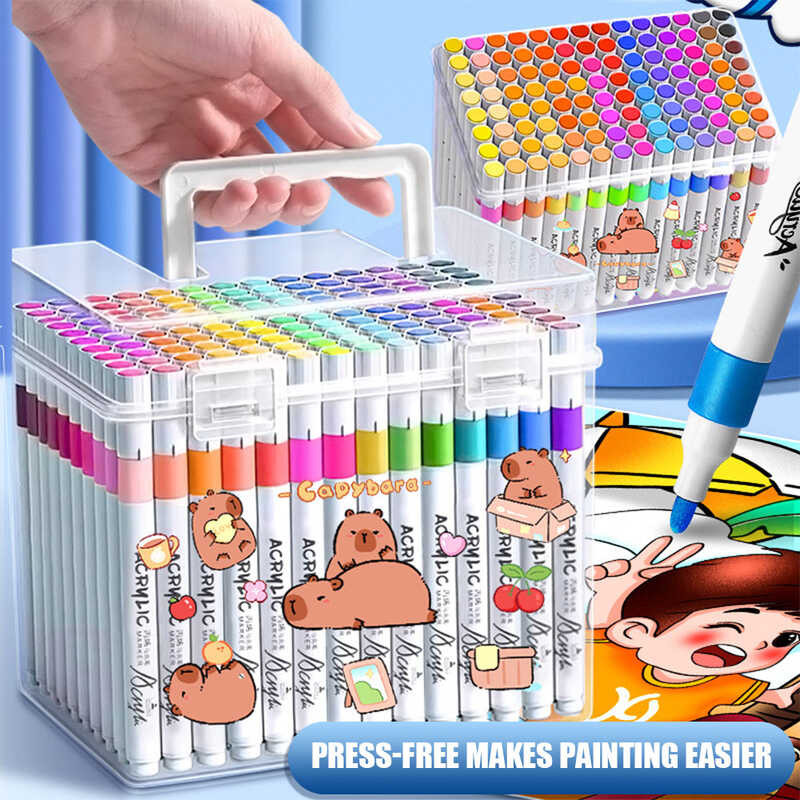 Capybara Acrylic Marker Children's Watercolor Pen Art Painting Brush ...