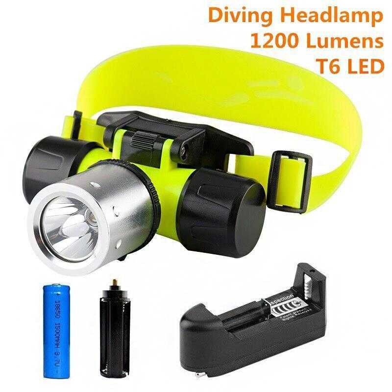 Original Waterproof Underwater 800 Lumen XML T6 Headlamp Swimming Dive ...