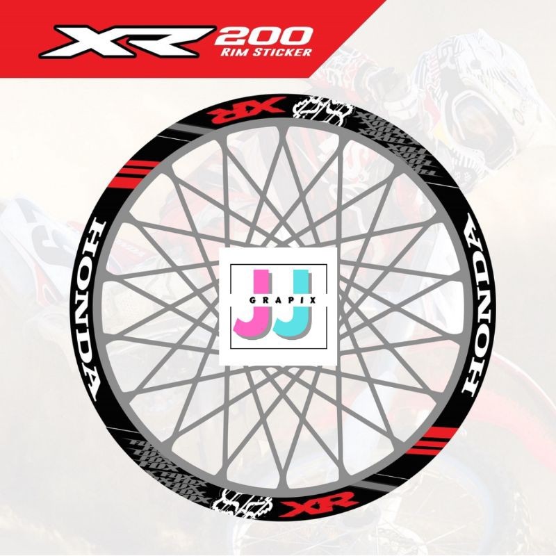 Honda XR 200 Mags Decals Sticker (Front & Rear Tire Set) - Freebies ...