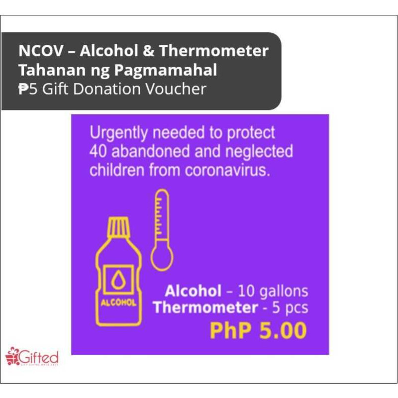 NCOV - Alcohol And Thermometer For Tahanan Ng Pagmamahal Donation ...