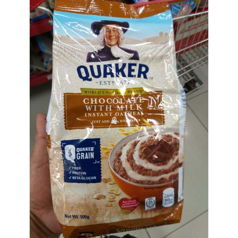 QUAKER CHOCOLATE WITH MILK INSTANT OATMEAL (500Grams) 2Ed 7B 35 A5 ...