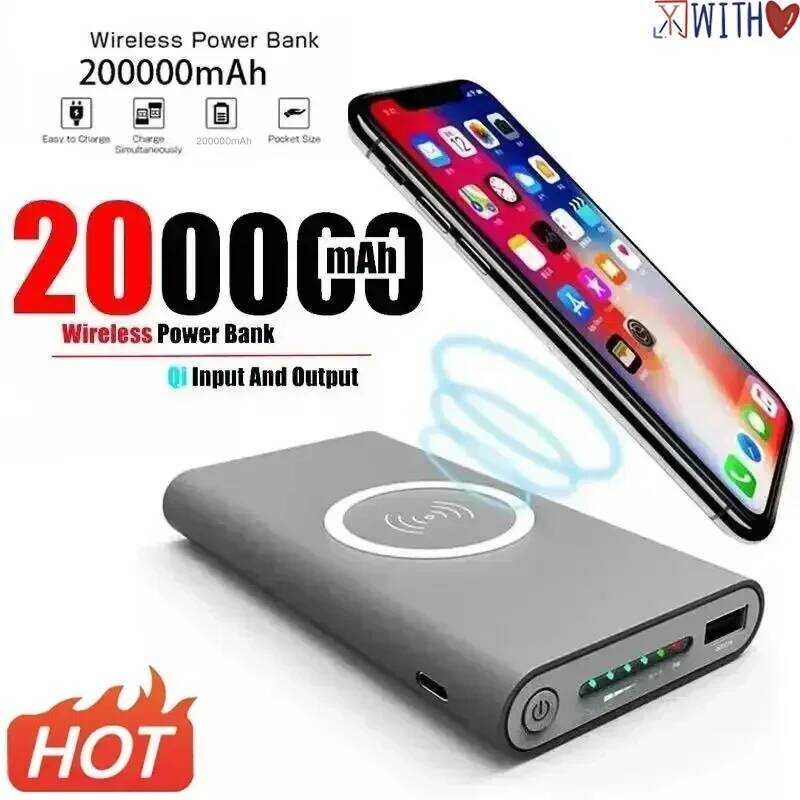 200000Mah Power Bank Two-Way Wireless Er Fast Charging Power Bank Large ...