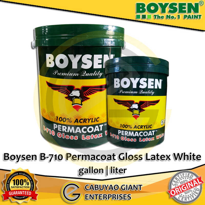 Boysen B-710 Permacoat Gloss Latex White ( Gallon | Liter ) F17 ...
