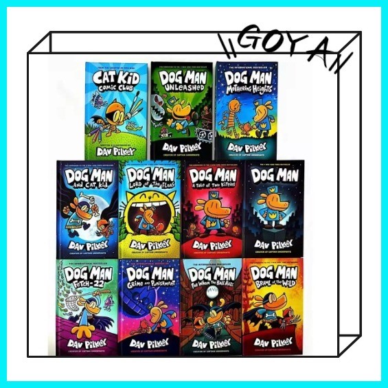 Dog man comic book Hardbound Books set of 17 by Dav Pilkey（Hardcover ...