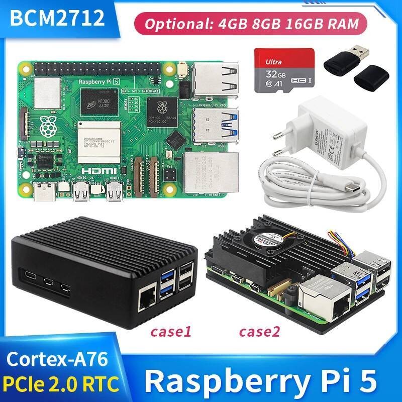 Official Raspberry Pi 5 16GB 8GB 4GB RAM BCM2712 Cortex-A76 2.4GHz ...