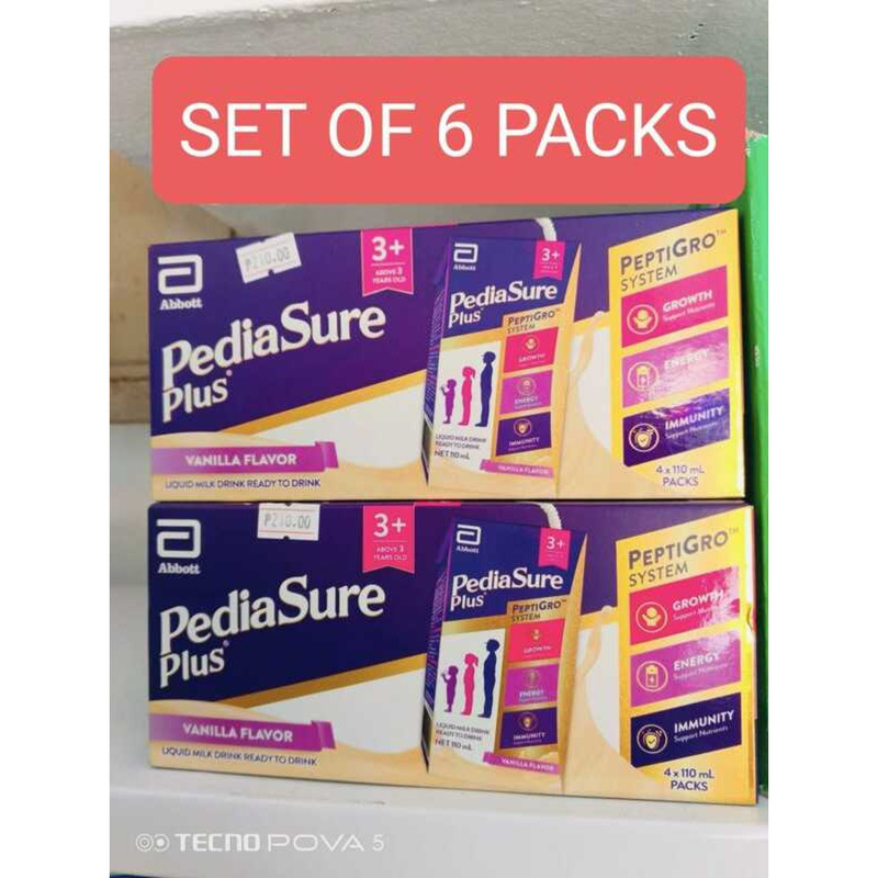 Pediasure Plus 3+ Choco 110Ml X24 For Kids Above 3 Years Old Ready To ...