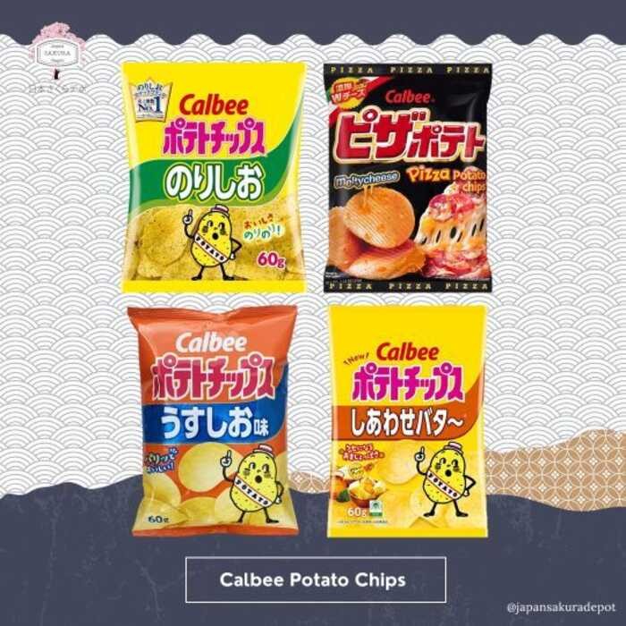 Japan Calbee Potato Chips Japanese Snacks 60G Light Norishio Butter ...