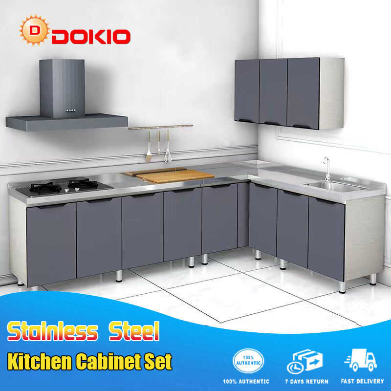DOKIO Kitchen Sink With Cabinet Set Stainless Steel Countertop Under ...