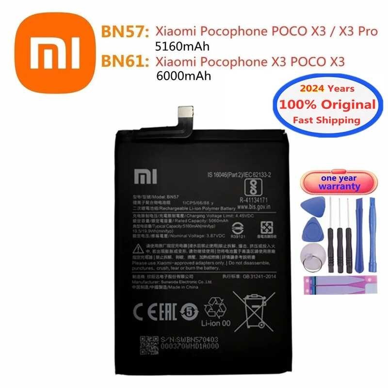 2024 Years BN61 BN57 100% Original Battery For Xiaomi Poco POCO X3 Pro ...