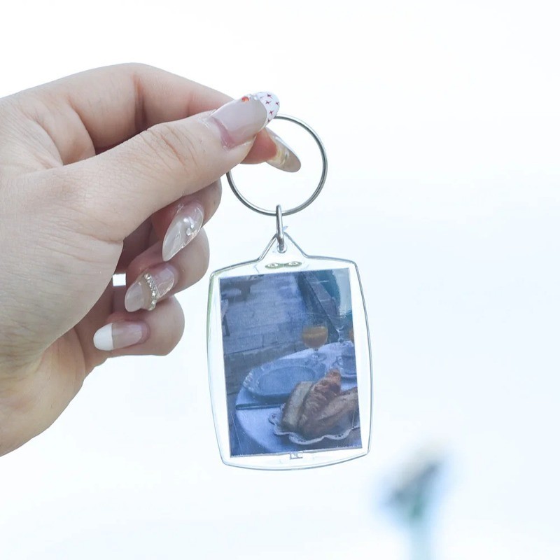 10Pcs Acrylic keychain DIY Photo insert Transparent Photo Frame Key ...