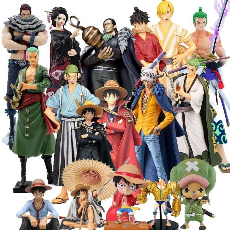 ONE PIECE Anime Figure 18Cm Monkey D Luffy Zoro Sanji Nami Robin Usopp ...