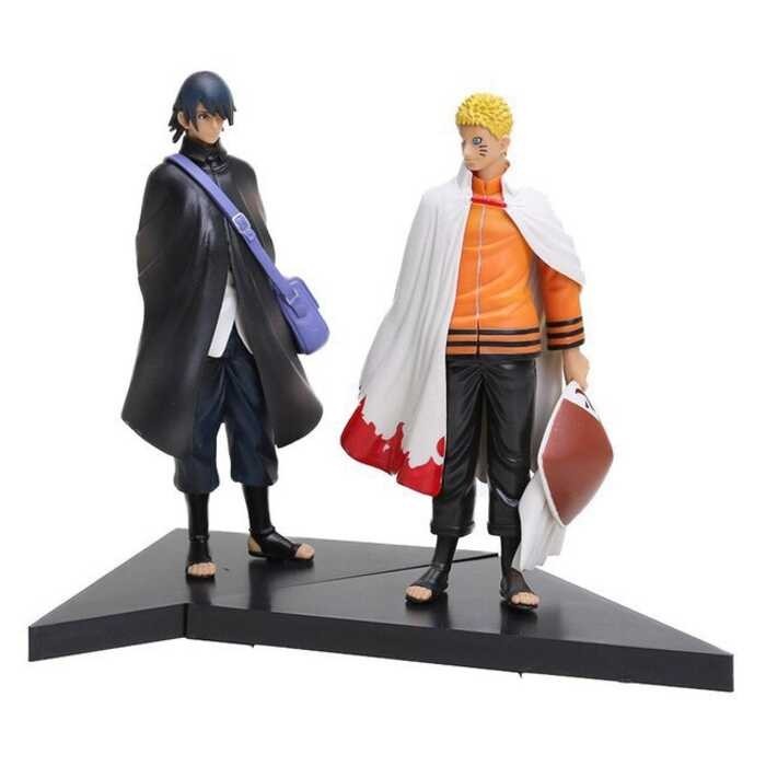At Naruto Hokage Sasuke Set Ng 2 Triangle Stand Action Figure | Shopee ...