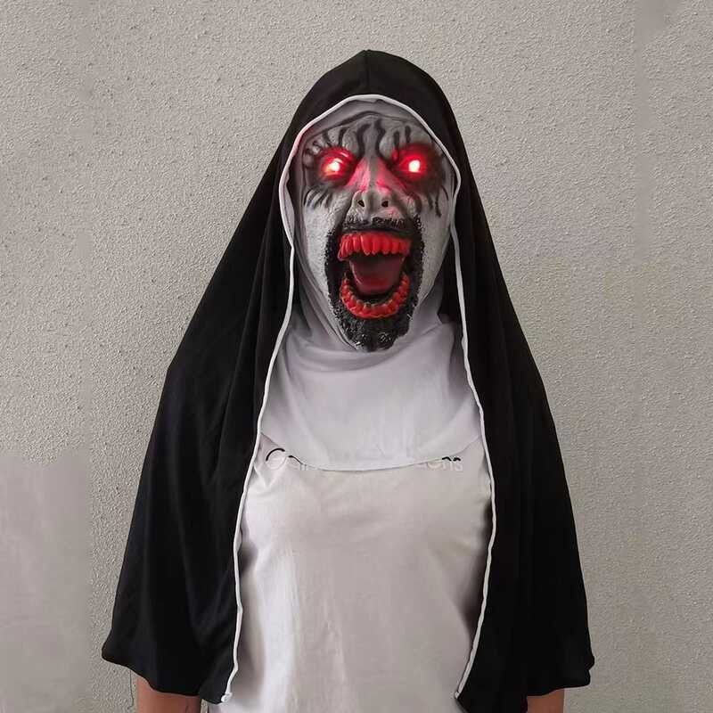 New Makeup 2024 Nun Mask Tricked Ghost Face Scary Latex Headgear ...