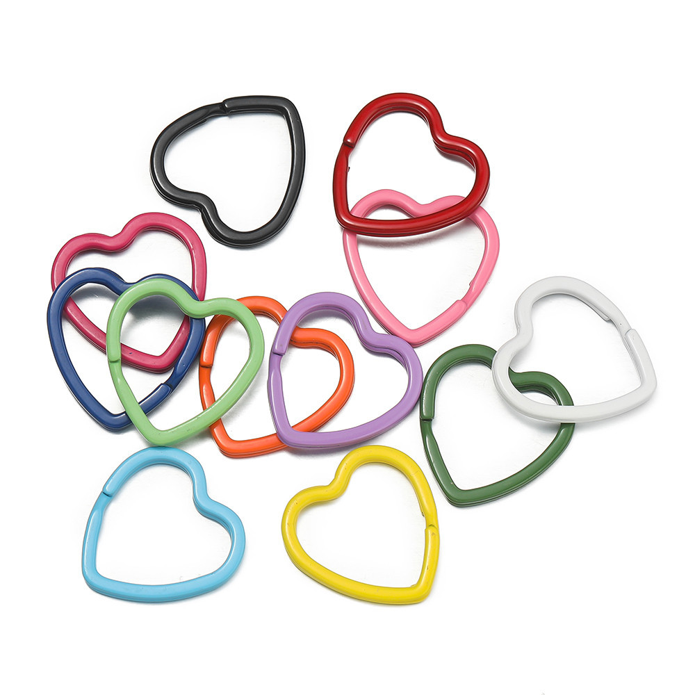 St. kunkka 5Pcs Love Key Ring Colorful Paint Love Keychain for DIY ...