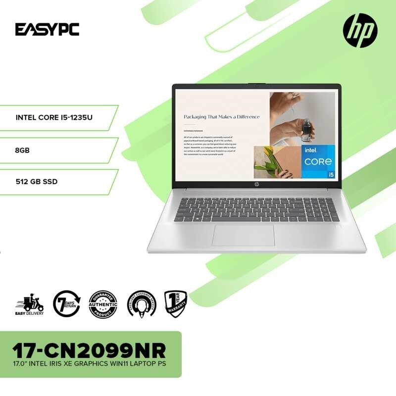17.0" HP 17-Cn2099nr Intel Core I5-1235U/8Gb/512 GB Ssd/Intel Iris Xe ...