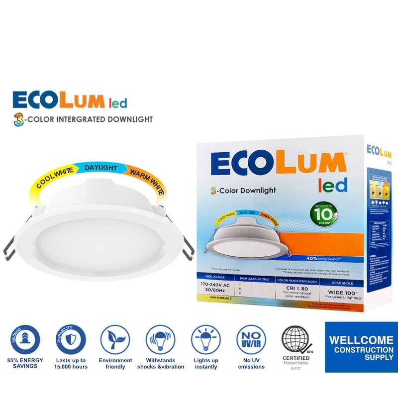 Firefly Ecolum Tri-Color Light Emitting Diode LED Downlight Integrated ...