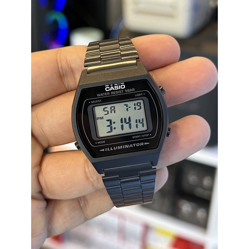 ORIGINAL CASIO Illuminator Digital Black Stainless Steel Watch B640WB ...