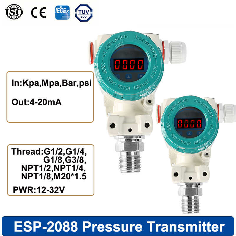Transmitter LED Display Measuring -0.1-0-100MPa Water Diesel Fuel Tank ...