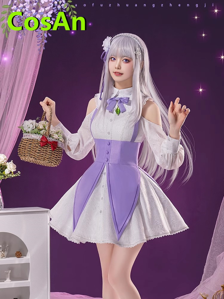 𓍝↽ Cosan Re:Life In A Different World From Zero Emilia Cosplay Costume ...