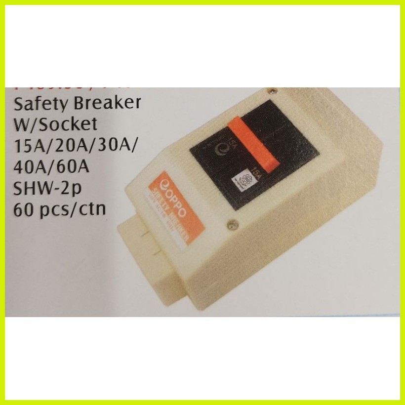 ⊕ ⭐ rRoTo / Eoppo SHW-2p Safety Breaker with Socket ( 15A / 20A / 30A / 60A ) | Shopee Philippines