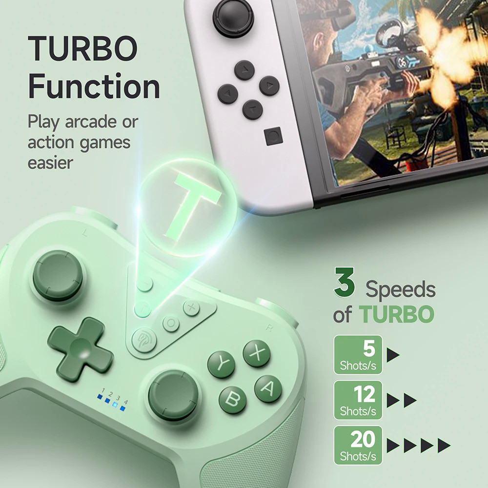 EasySMX T37 Bluetooth Gamepad, Wireless Switch Pro Controller for Nintendo Switch, Steam Deck ...