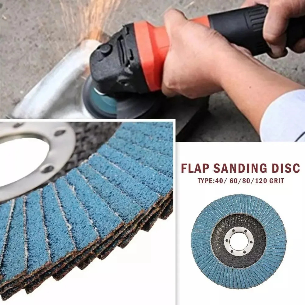 Metal Sanding Flap Discs 5Inch 125Mm Angle Grinder Wheels Blade 40Grit ...