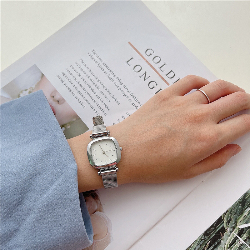 Simple Korean Casual Women's Watch Mesh with High-grade Sense Quartz ...