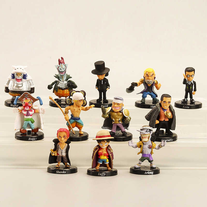 One 12Pcs/Set Piece Monkey D. Luffy Nami Boa Han Roronoa Zoro PVC ...