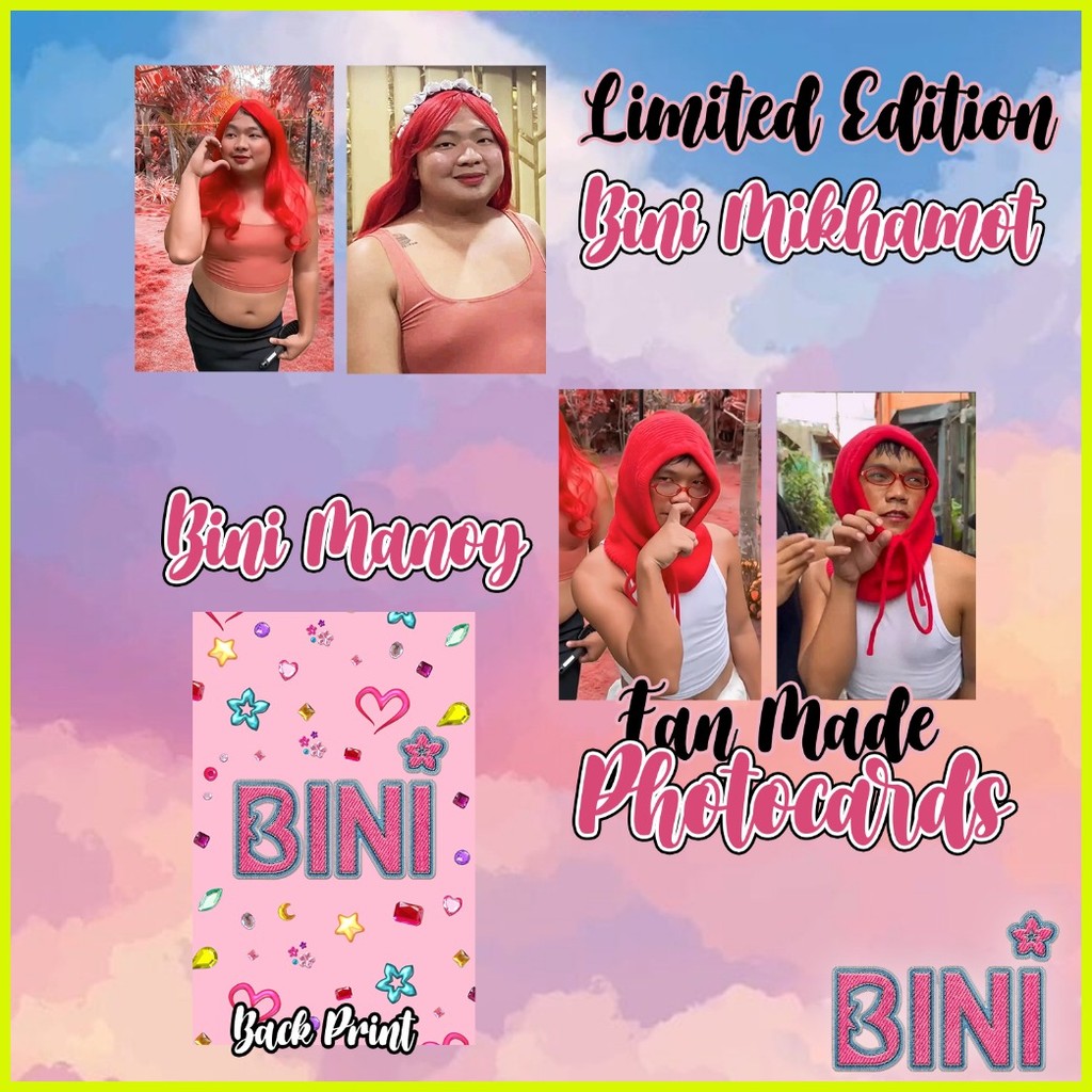 ¤ ஐ ☎ BINI/Malupiton Spoof Fan Made Photocard Meme Card - 4pcs - Glossy ...