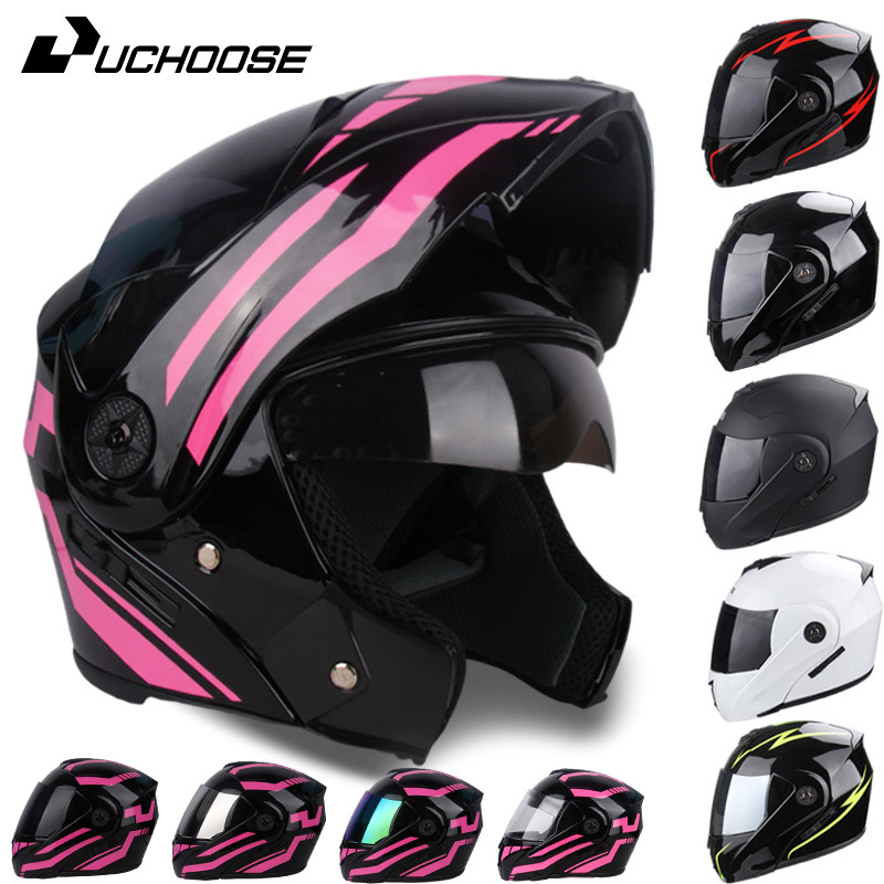 Uchoose Unisex Motorcycle DOT Certification Double Lens Cross Section ...