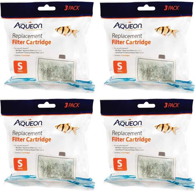 Aqueon 4 Pack of Miw Replacement Filter Cartridges, 3 Small Cartridges ...