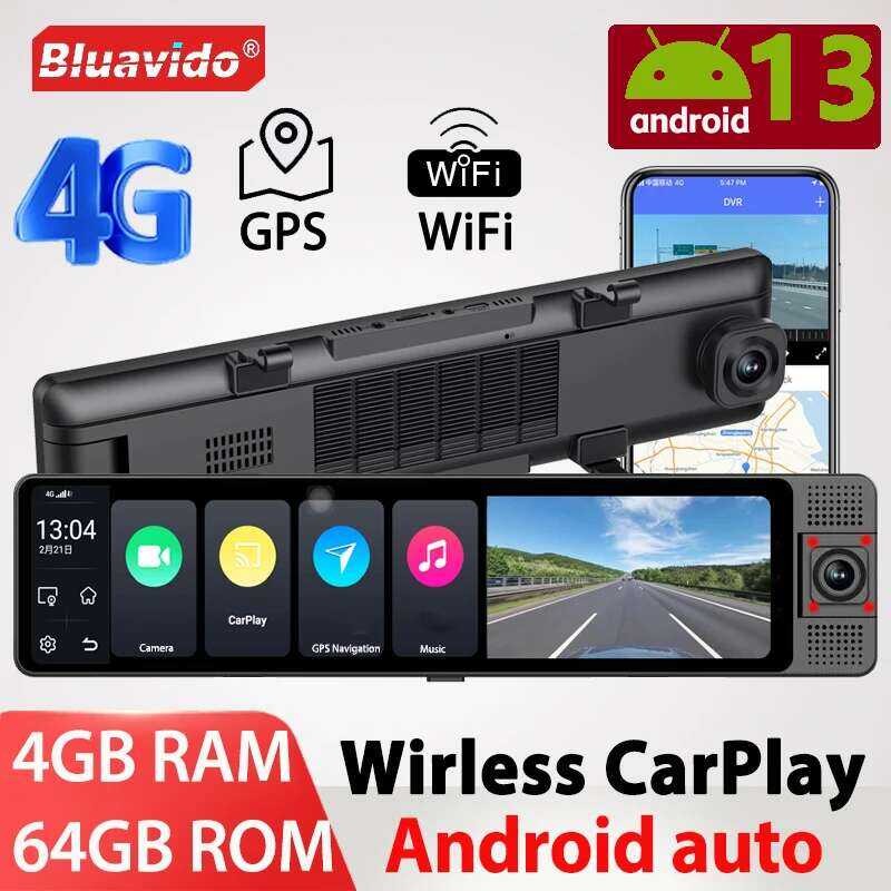 A A Smart Car DVR Android 13 ADAS Dash Cam Gps, 12'' Screen, Front And ...