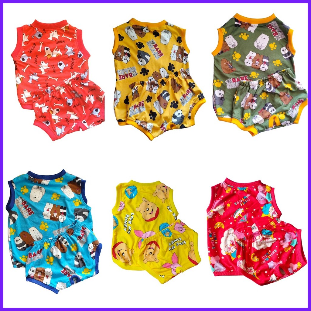≅ ☫ FurBuddy Pet Terno (Sando and Short) Dog Clothes Random Design ...